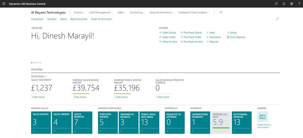 Microsoft Dynamics 365 Business Central ERP for Digital Transformation